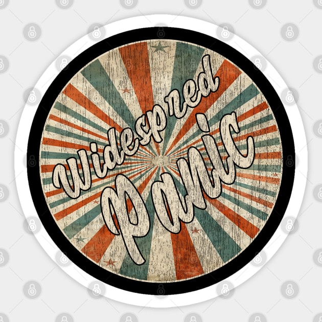 Retro Circle Widespread Panic - Widespread Panic - Sticker | TeePublic